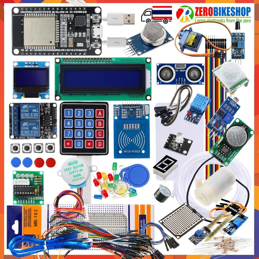 ESP32 Complete Kit ชุดเรียนรู้ ESP32 ESP-32S WiFi IOT Development Board internet of things พร้อม ...